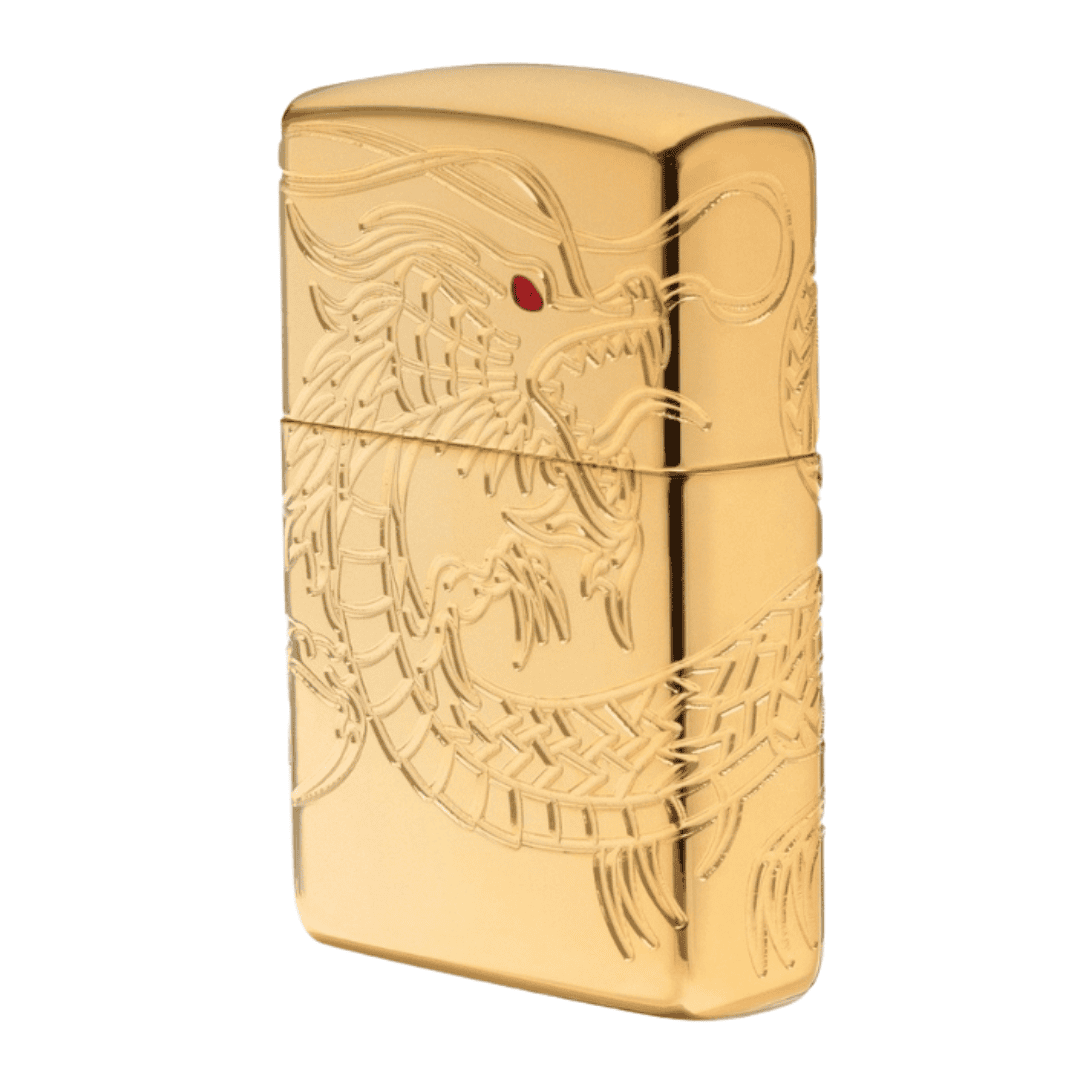 Zippo Gold Plated Serpent Dragon — Smoke Master Cigars